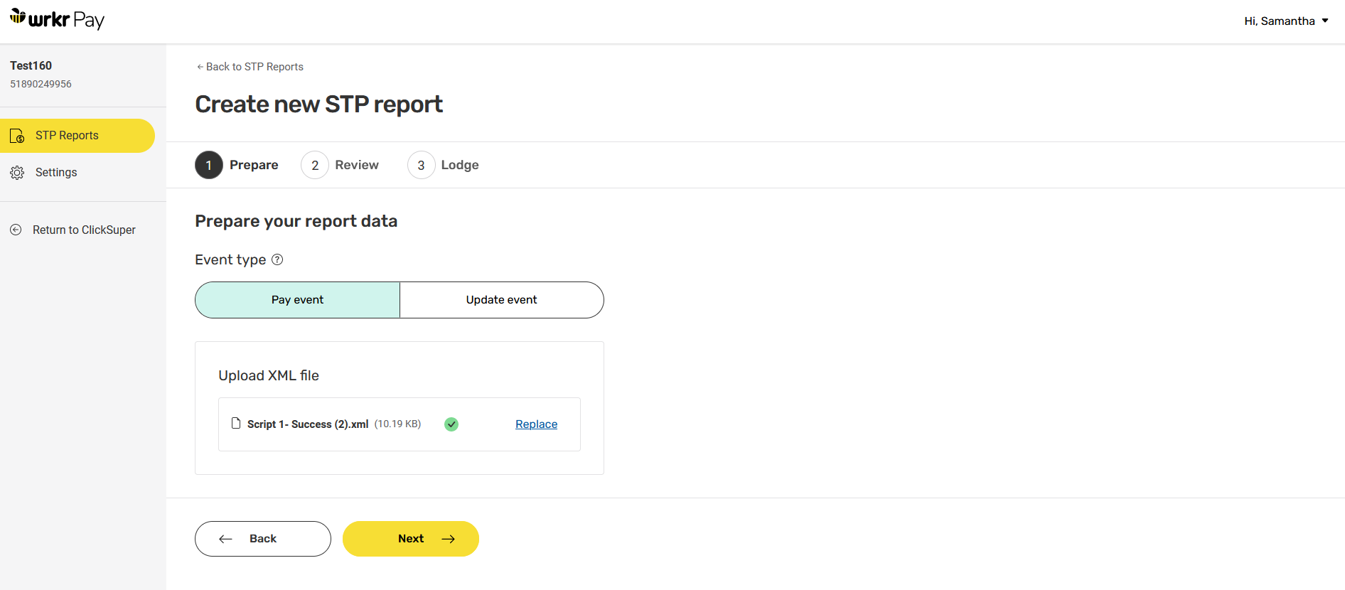 Create and lodge a new STP report – Wrkr Help Centre