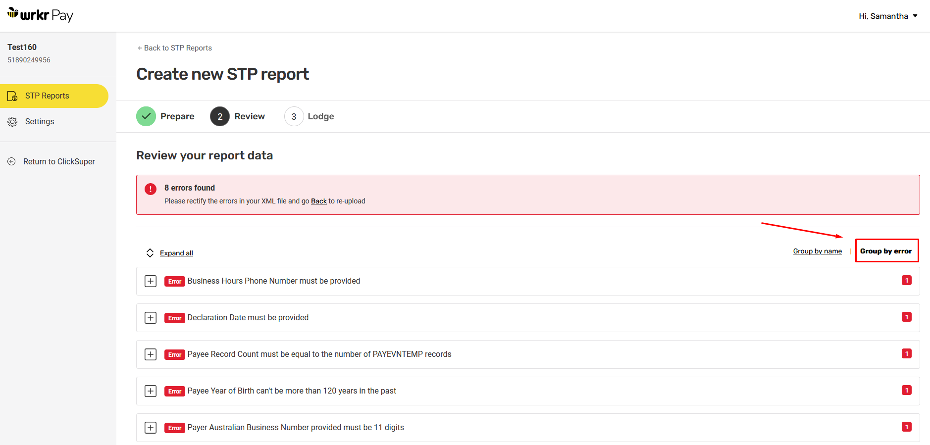 Create and lodge a new STP report – Wrkr Help Centre