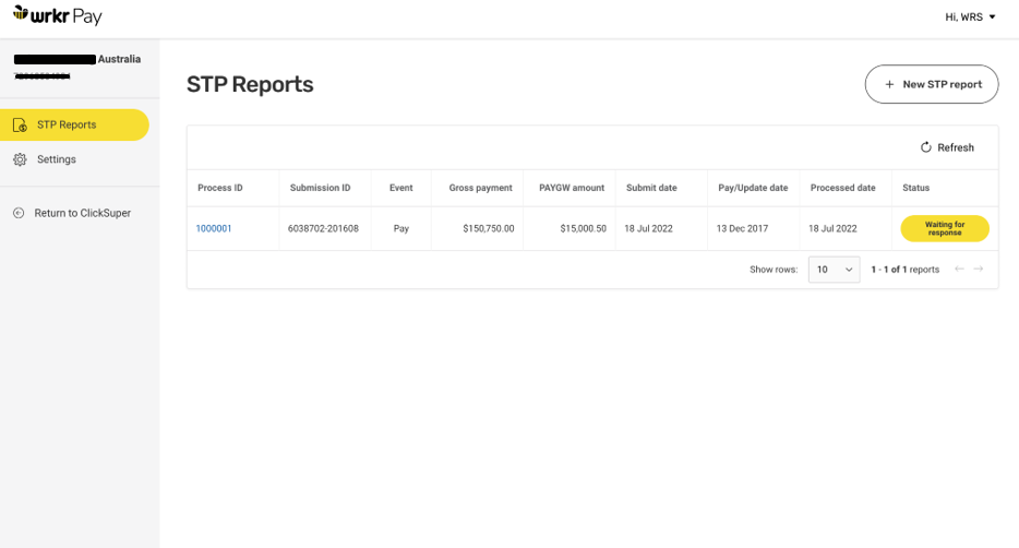 Create and lodge a new STP report – Wrkr Help Centre