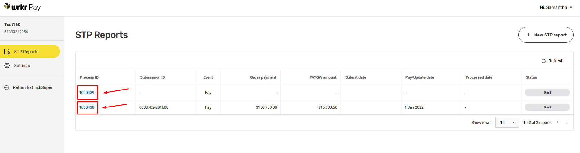 Create and lodge a new STP report – Wrkr Help Centre