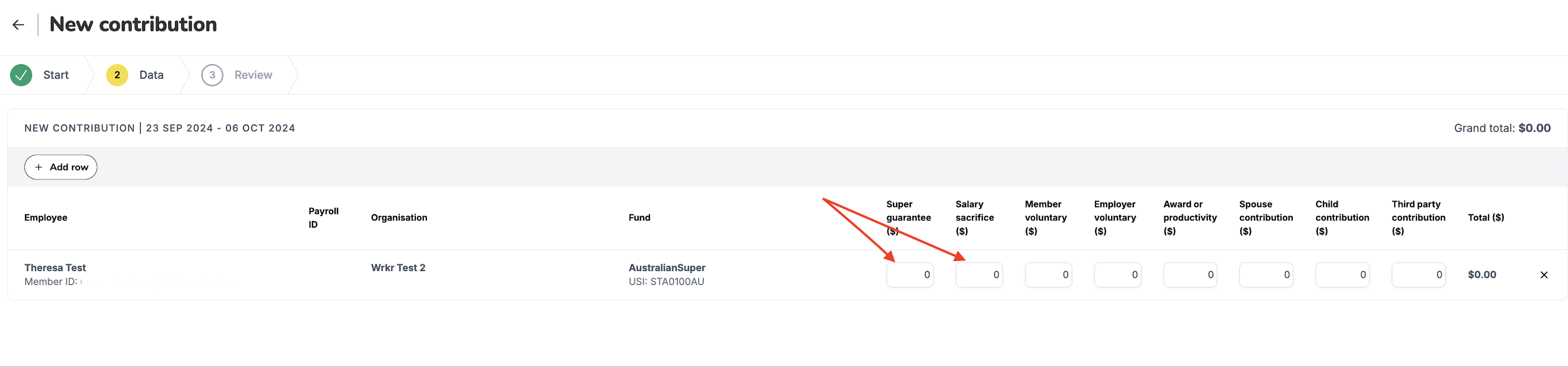 Submitting a Contribution - Manual Grid – Wrkr Help Centre