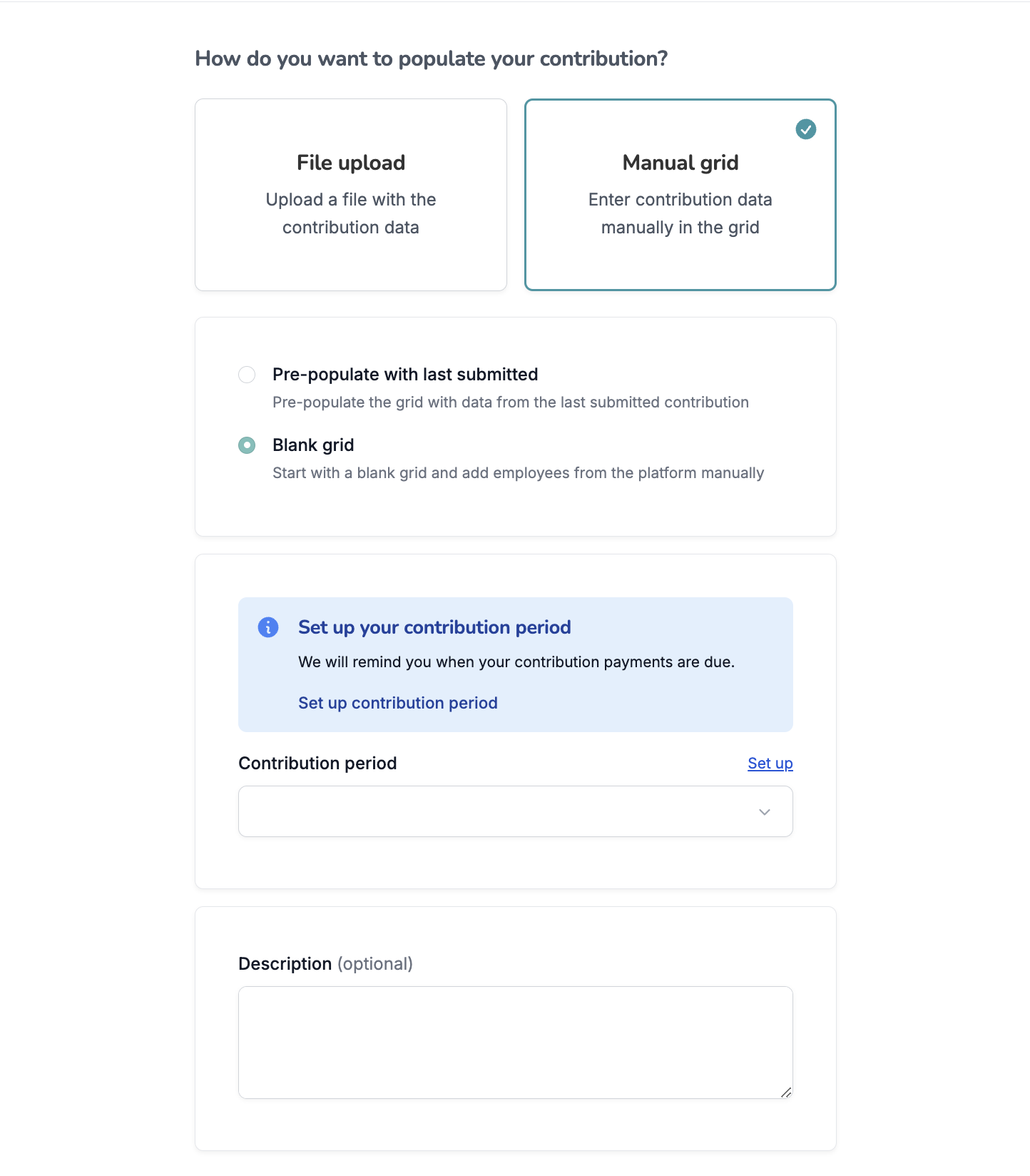 Submitting a Contribution - Manual Grid – Wrkr Help Centre